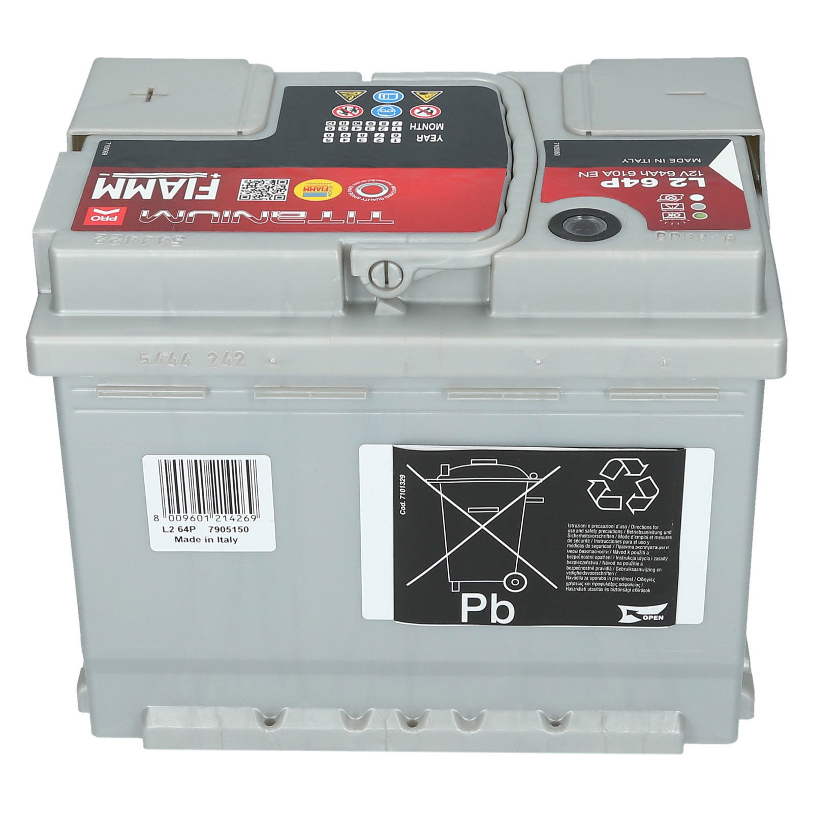 Autobatterie FIAMM TITANIUM PLUS 12V 64Ah 610A/EN PREMIUM BATTERIE ...