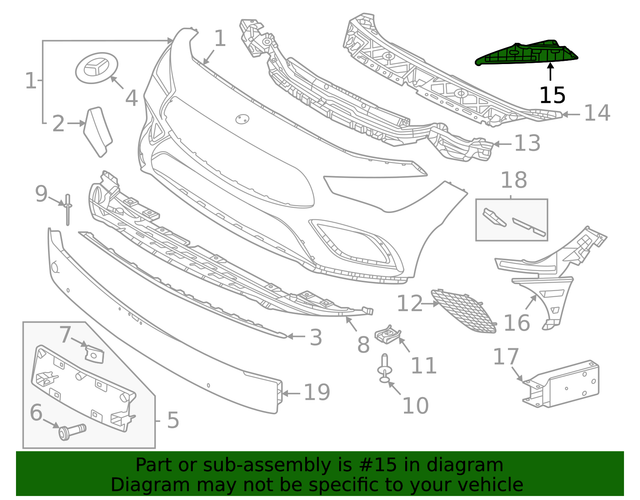 Genuine OEM Bumper Cover Bracket for MERCEDES 1188854900 for sale ...