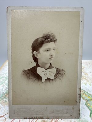 Antique Cabinet Card Photo Girl Salem, Oregon | eBay