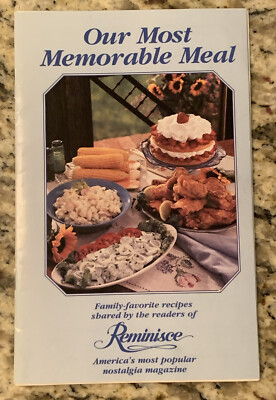Vintage Reminisce Nostalgia Memorable Meal Cookbook Cooking Cook Book ...