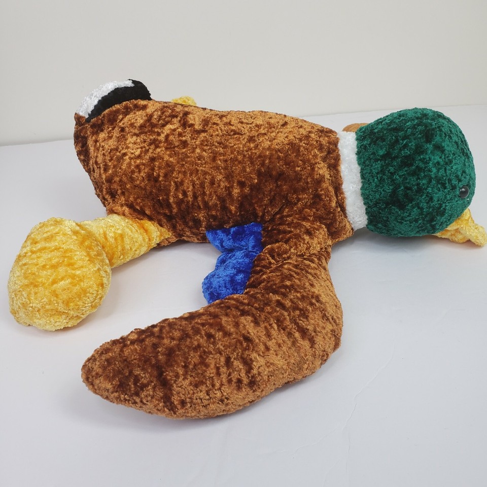 Six Flags Mallard Duck Plush Stuffed Animal Green Head Brown Blue Bird ...