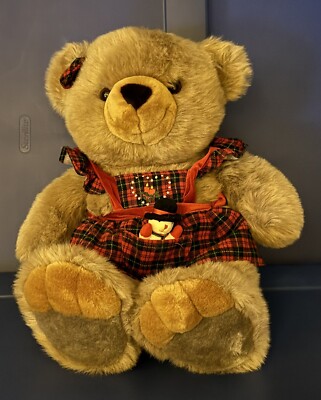 JC PENNEY HOLIDAY COLLECTION BEAR WITH APRON, BOW & SNOWMAN BY GOLDEN ...