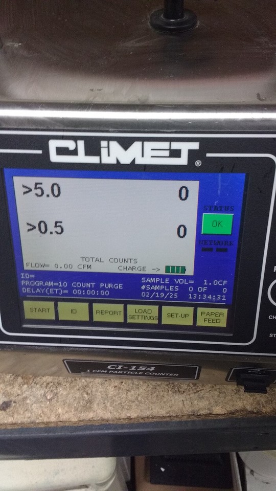 Climet CI-154 Portable Laser Particle Counter with power cord no ...