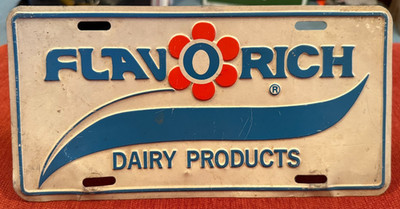 FLAV O RICH Dairy Products Booster License Plate FLAVORICH Dairy Farm ...