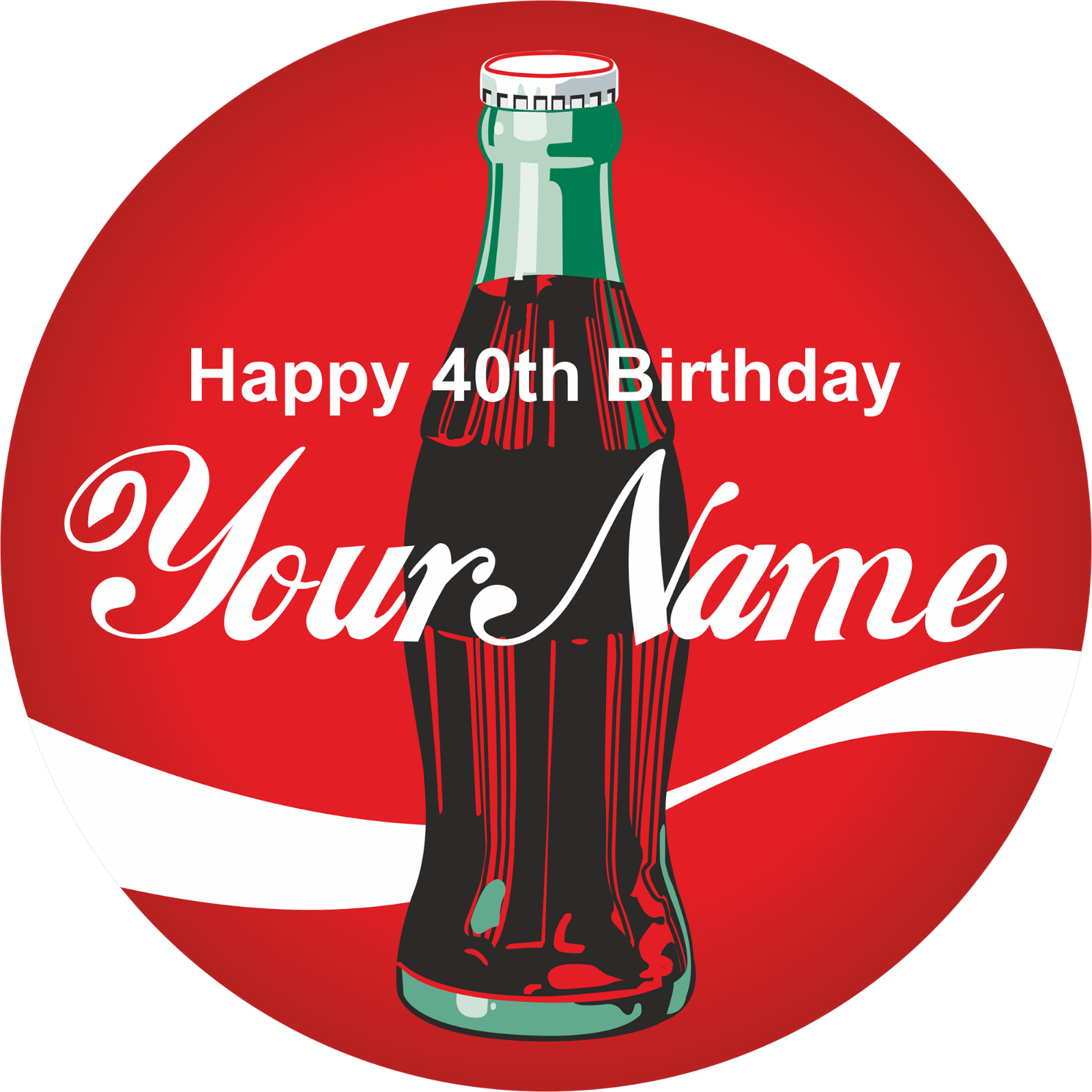 Coca Cola Personalised Edible Cake Toppers & Cupcakes | eBay UK