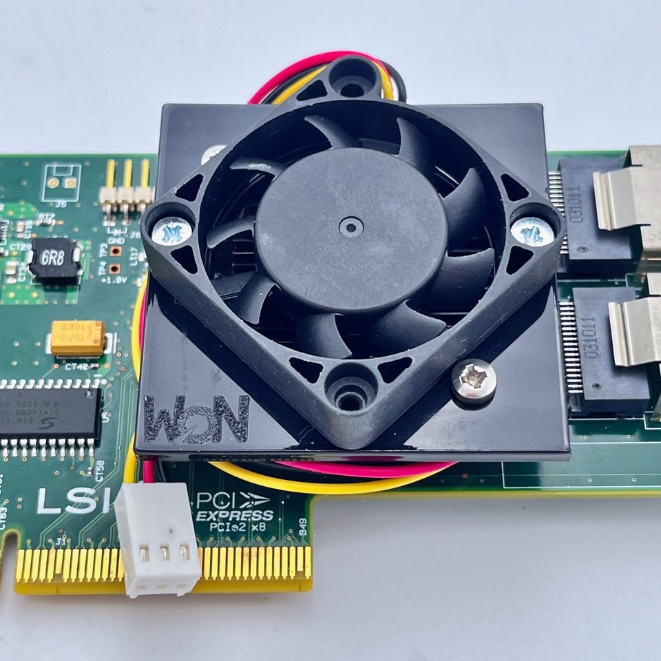 LSI 9211-8i Active Cooling Kit 40mm Fan 3 Pin for NAS Server with HBA ...
