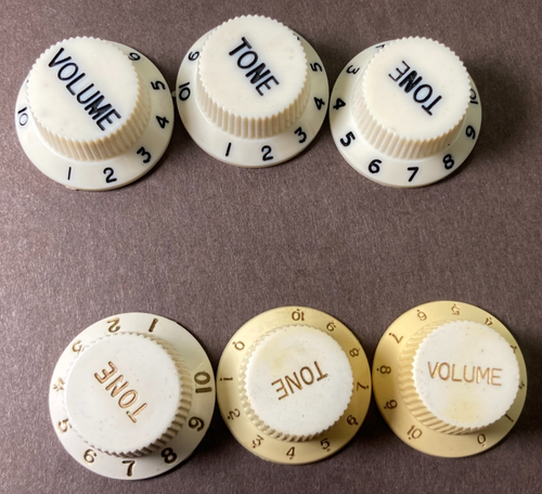 LOT: Vintage Fender Stratocaster Guitar TONE & VOLUME Knobs control parts | eBay