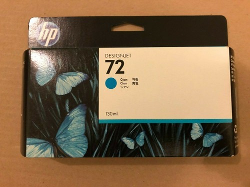 HP 72 130-ml Cyan DesignJet Ink Cartridge (C9371A) Sealed FREE SHIP 06/ ...