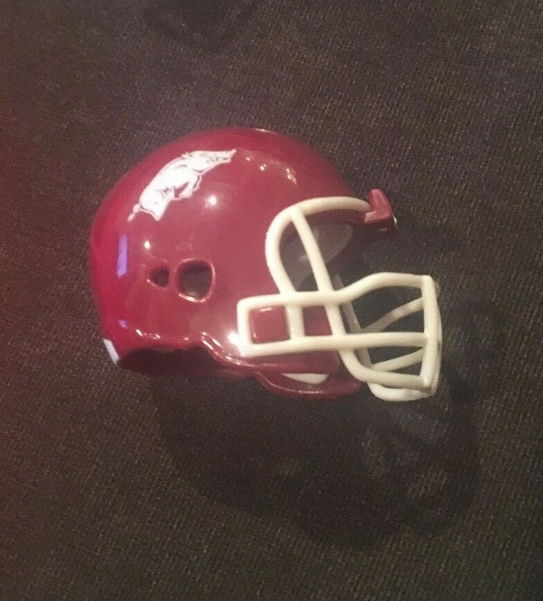 Riddell pocket pro football helmet Arkansas Razorbacks REVOLUTION white ...