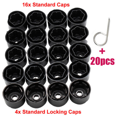20x For VW Scirocco Tiguan Touran Jetta Golf Wheel Nut Bolt Cap Full ...