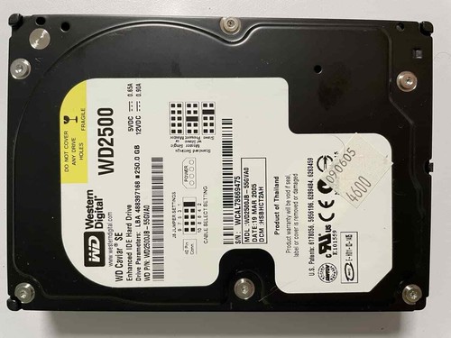 Western Digital 250 GB, Internal, WDC WD2500JB-55GVA0 Hard Drive ...