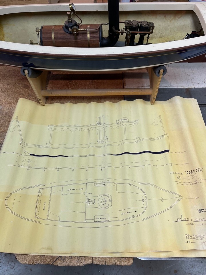 Working Diana RC Model Steam Launch w/Stuart D10 Steam Engine, 50" Long ...