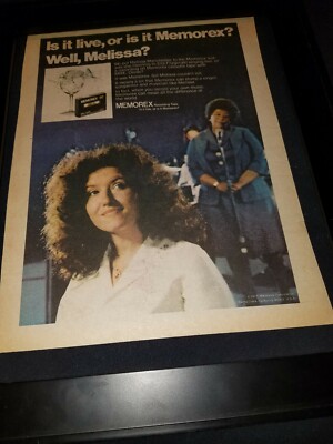 Melissa Manchester Rare Original Memorex Promo Poster Ad Framed! | eBay