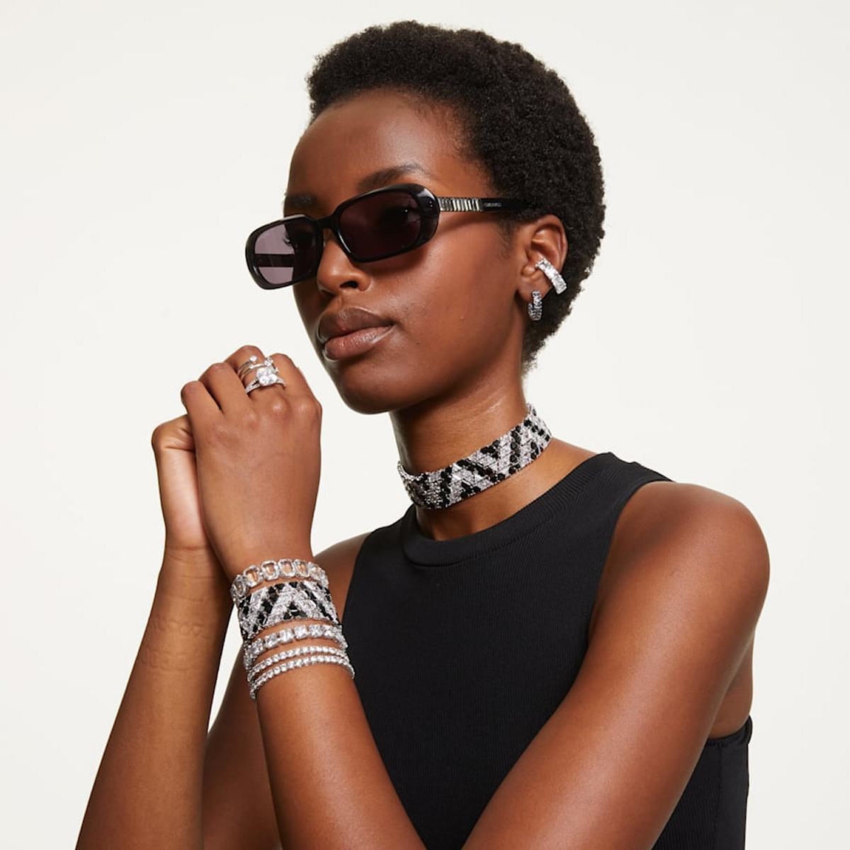 Swarovski Mujer Brazalete Acero Millenia Plata Oktagon-Schliff 5618699 ...