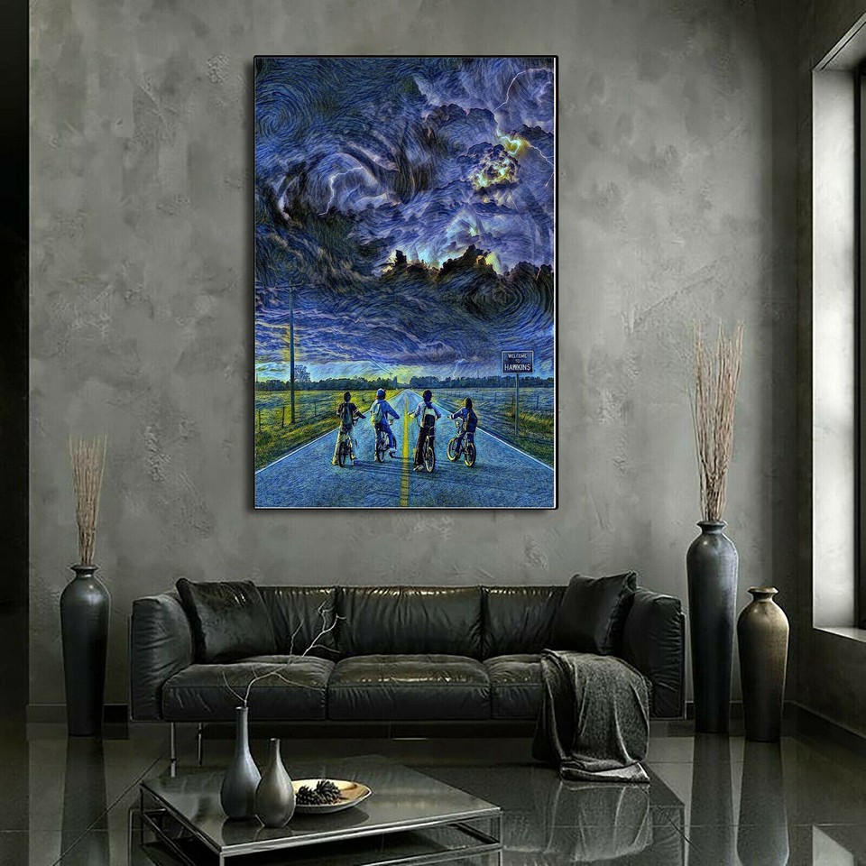 Stranger Things Van Gogh Starry Night Inspired Wall Art Decor Poster No ...