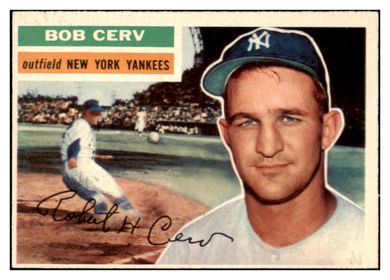 1956 TOPPS #288 BOB CERV YANKEES EX+/EX-MT 444885 (KYCARDS) | eBay