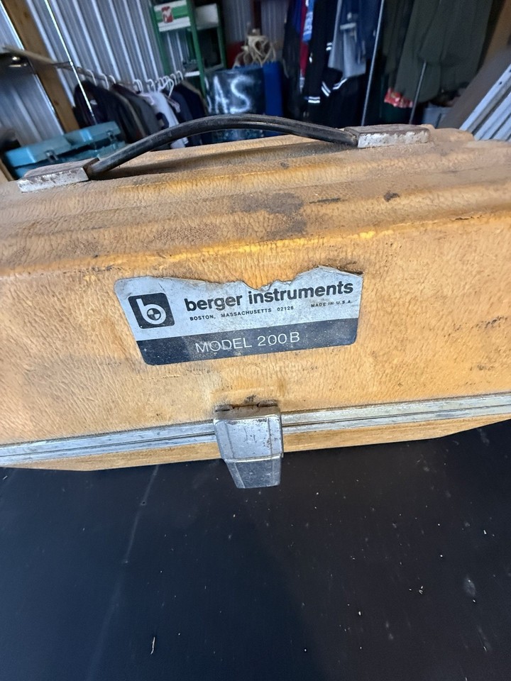 Berger Instruments Model 200B Transit Survey Level w/ Case Vintage USA ...