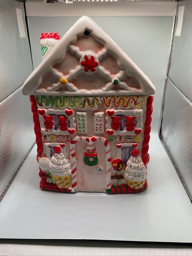VINTAGE MSRF INC HOLIDAY GINGERBREAD HOUSE COOKIE JAR 10” | eBay