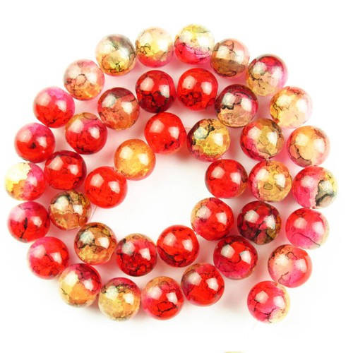 1Strand 10mm Jacinth Fire Agate Round Loose Bead 15.5 inch YJ307TZ | eBay