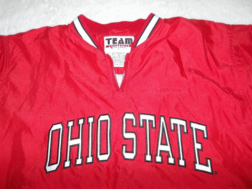 VINTAGE Sewn Ohio State Buckeyes Team Edition Pullover Jacket YOUTH L ...