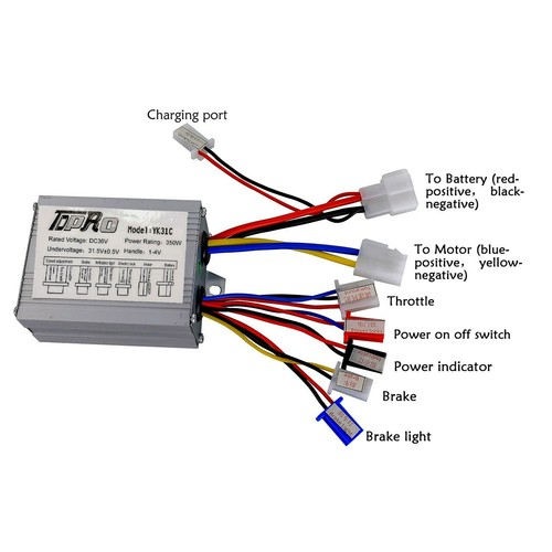 350W 36V Speed Controller For Electric Scooter Mini Bike Go Kart ATV ...