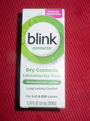 Blink Contacts Dry Contacts Lubricating Eye Drops 0.34 fl oz Exp. 11/ ...