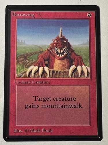 Magic the Gathering MTG Beta Burrowing NM- (Beta Bob) | eBay
