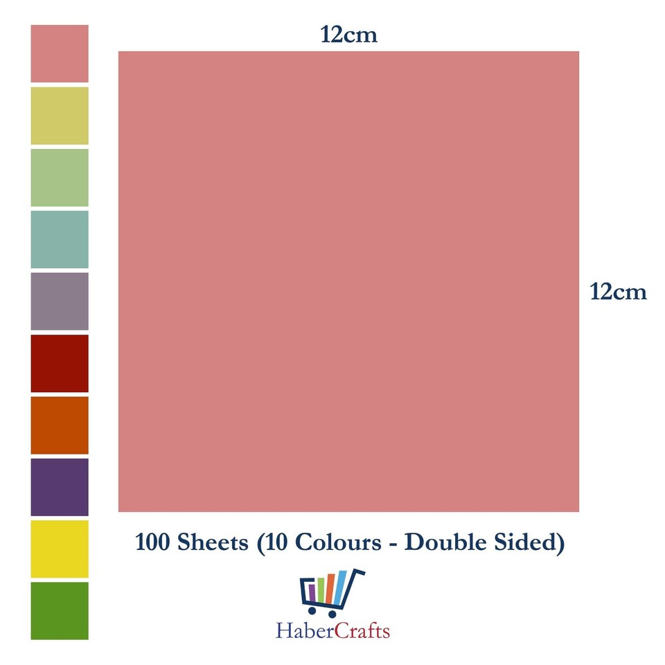 Origami Paper 100 Sheets Large Small Square Paper Sheets Double Sided ...