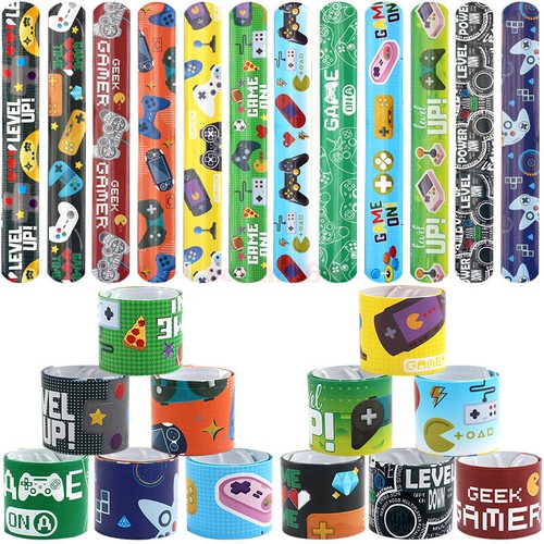 12x Games Console Snap Bracelets Kids Party Bag Favour Stocking Filler ...