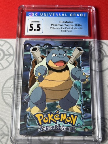 CGC 5.5 Blastoise #E9 Topps Movie Pokemon Card E9 of 12 - First Edition ...