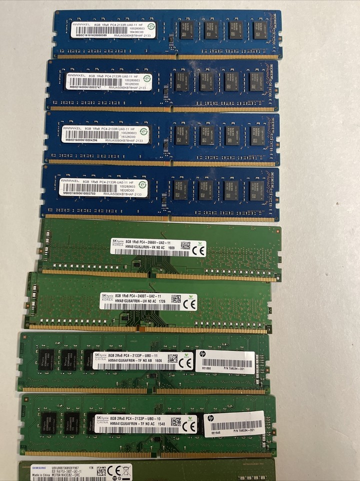 Lot 96GB (12 x 8GB) Desktop PC4 DIMM DDR4 Mixed Ram Memory Modules ...