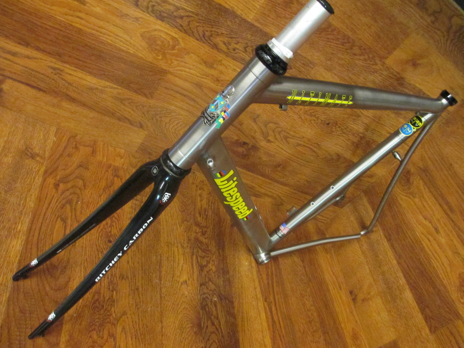 LITESPEED ULTIMATE TITANIUM TI ROAD BIKE FRAME SET 59CM RITCHEY CARBON ...