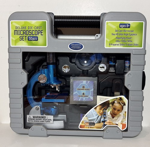 Deluxe Die Cast Microscope Set 50pcs Advanced Edition Educational ...