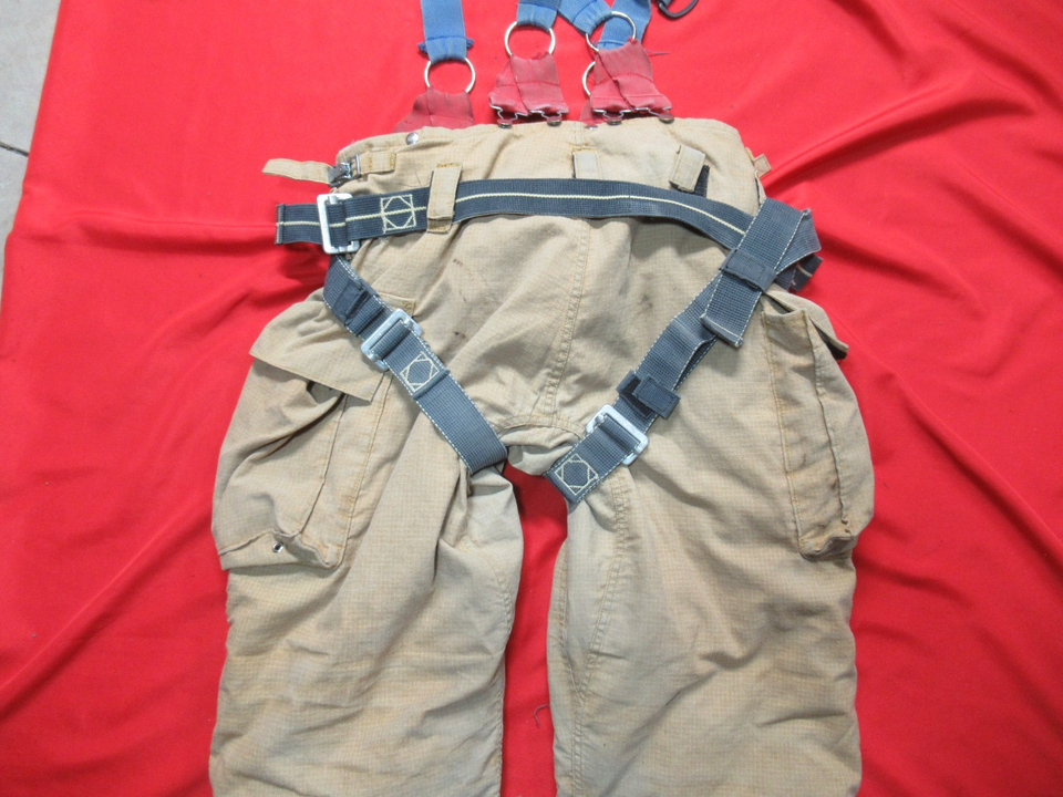 MORNING PRIDE Fire Fighter Turnout PANTS 40 X 31 HARNESS BUNKER GEAR ...