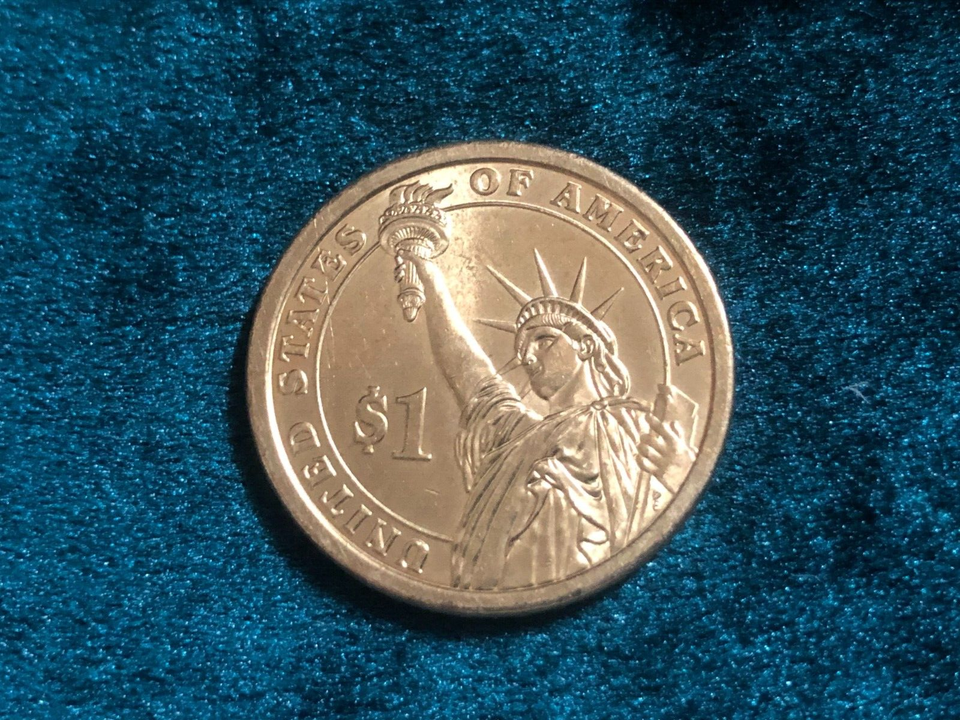 2007 D Thomas Jefferson presidential dollar USA Denver gold color coin ...