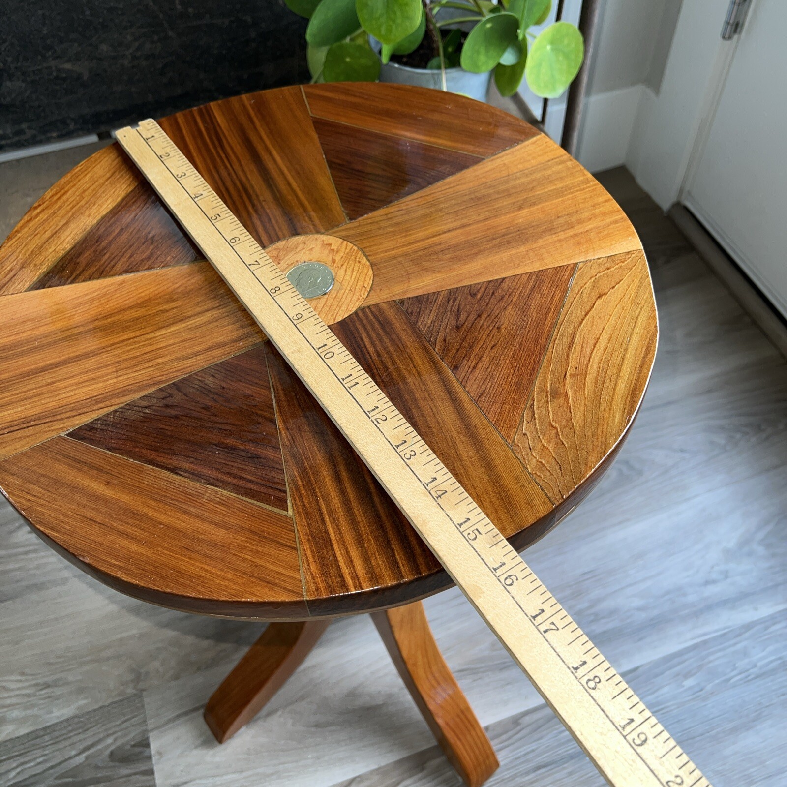 Handmade Norwegian Round Traditional Wood Side Table Viking Shield ...