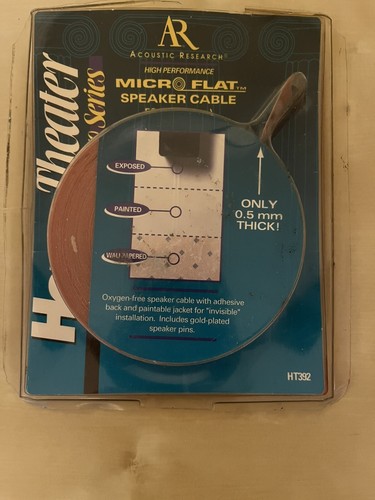NEW Home Theater Pro Acoustic Research Micro Flat Speaker Cable GOLD ...