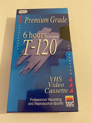 VHS Blank Tape NEW T-120 6 Hours in EP Mode Tozai Video Cassette New ...
