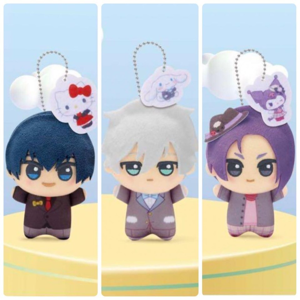 Blue Lock × Sanrio 2nd Chibigurumi vol.1 Plush Doll Reo Nagi Isagi Set ...