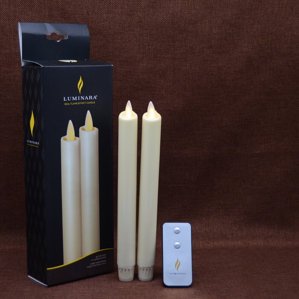 Luminara Flameless Flicker Taper Candles Battery Operated Led Windows ...