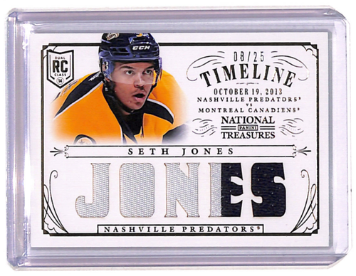 2013-14 Panini National Treasures Seth Jones Timeline Rookie Patch /25 ...