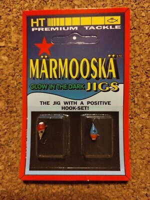 2 HT Marmooska Ice Fishing Jigs NEW on the Card Glow in the Dark MBJ-12 ...