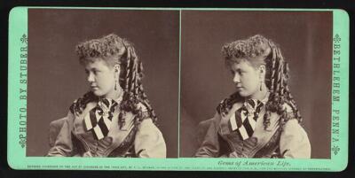 Gems of American life portrait of a girl looking off to the side Old ...