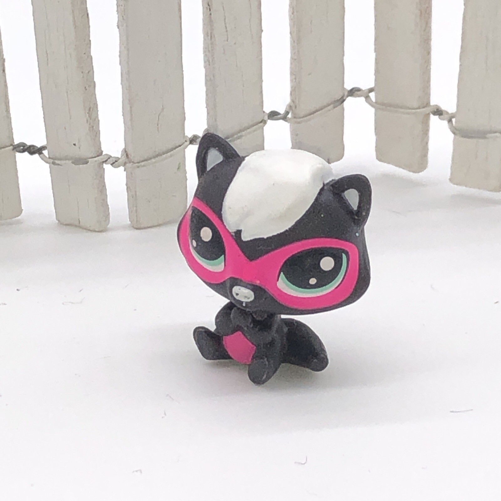 Littlest Pet Shop LPS MINI 1-196 Raccoon Black Pink Rok Racco | eBay