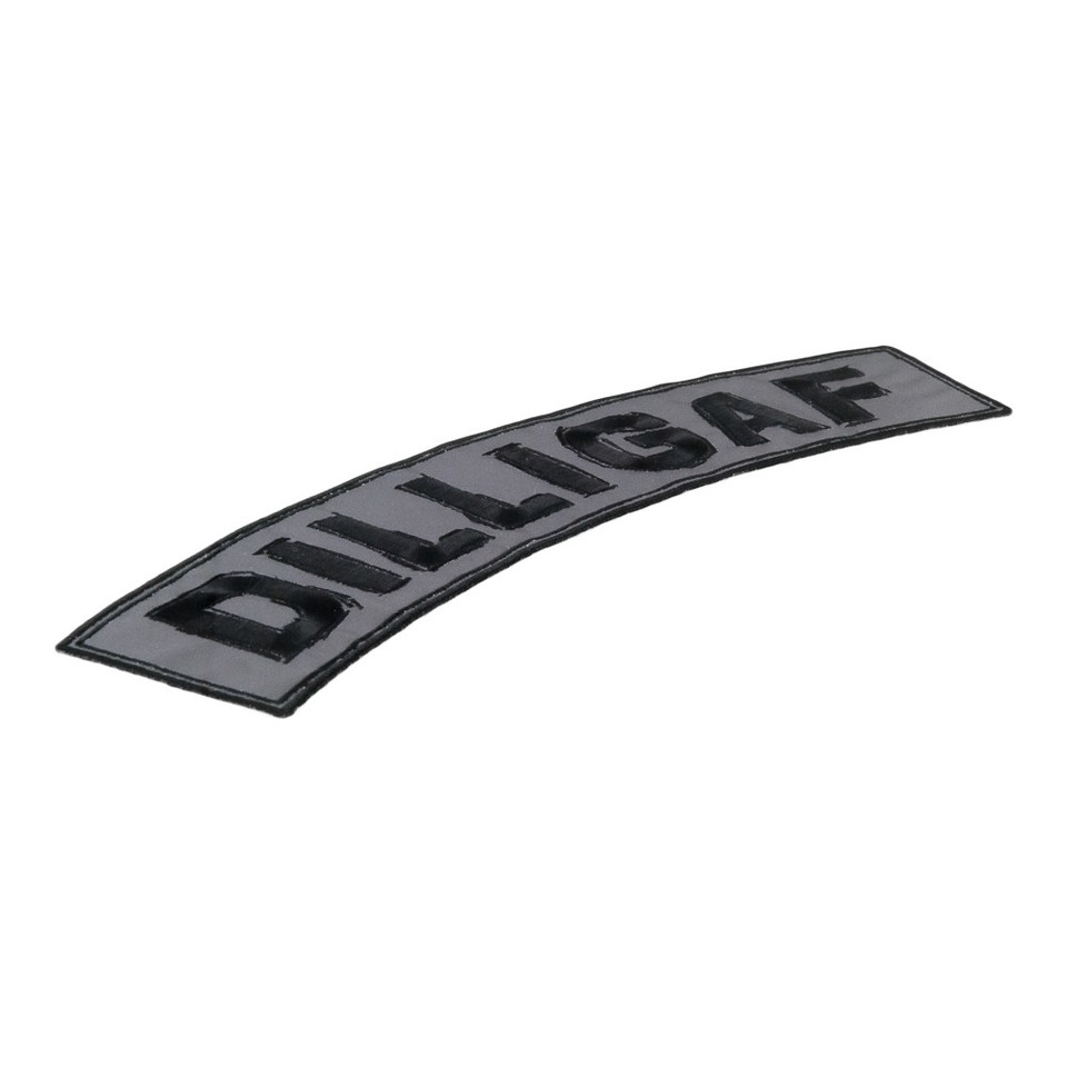 DILLIGAF Reflective Top Rocker Patch, Biker Rocker Patches | eBay