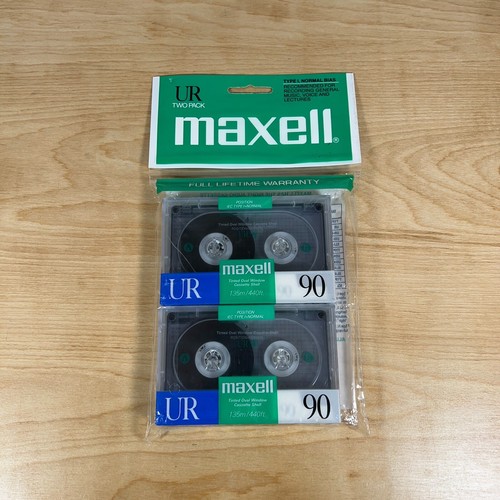 Maxell UR-90 Blank Audio Cassette Tapes 90 Minute Normal Bias NEW ...
