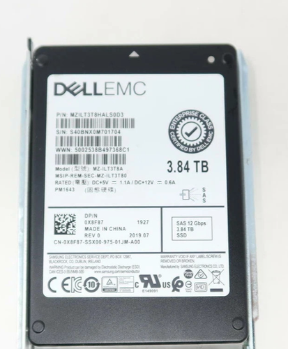 X8F87 DELL EMC 3.84TB SAS 12Gbps 2.5IN SSD 0X8F87 MZ-ILT3T8A | eBay