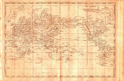 World Map 1812 Mercator Thomas & Andrews Original Antique Engraved ...