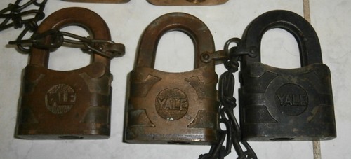 5 Vintage Brass Yale Railroad Padlocks no keys | eBay