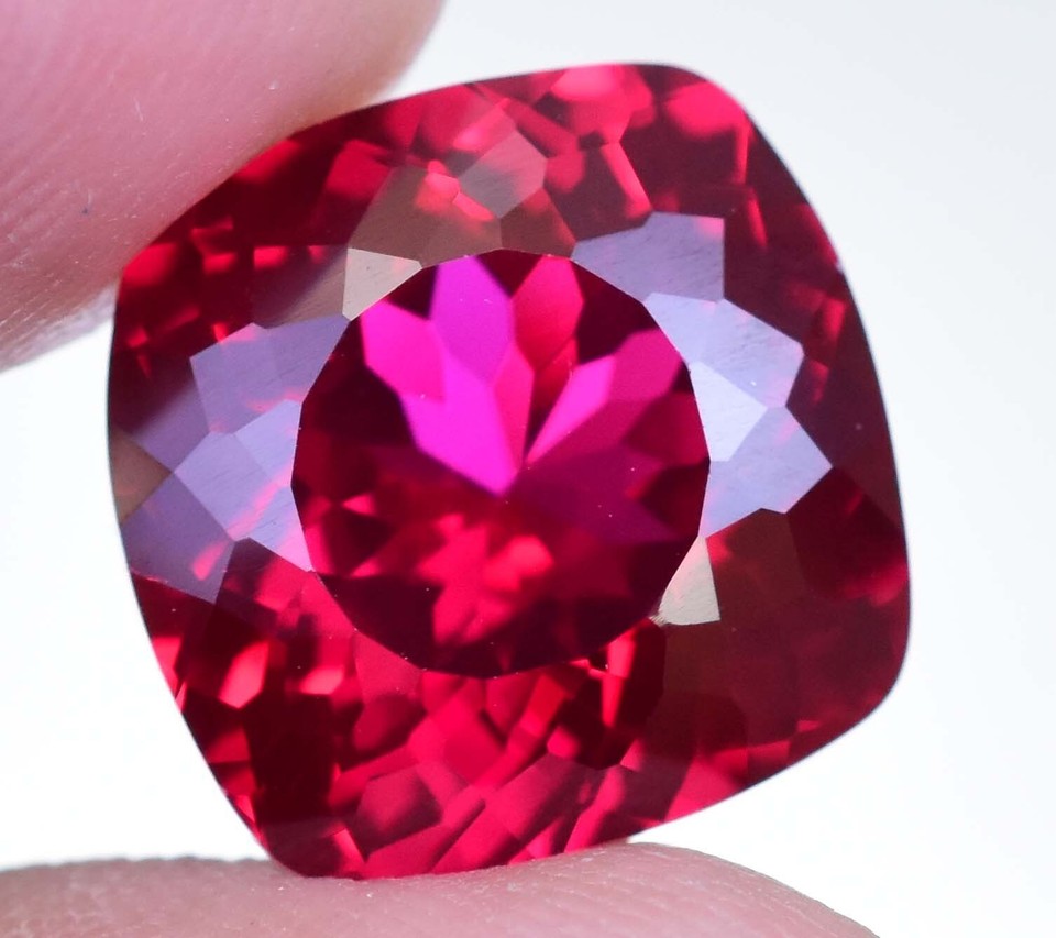 12.60Ct Natural Myanmar Red Spinel Certified Cushion Cut Flawless Loose ...
